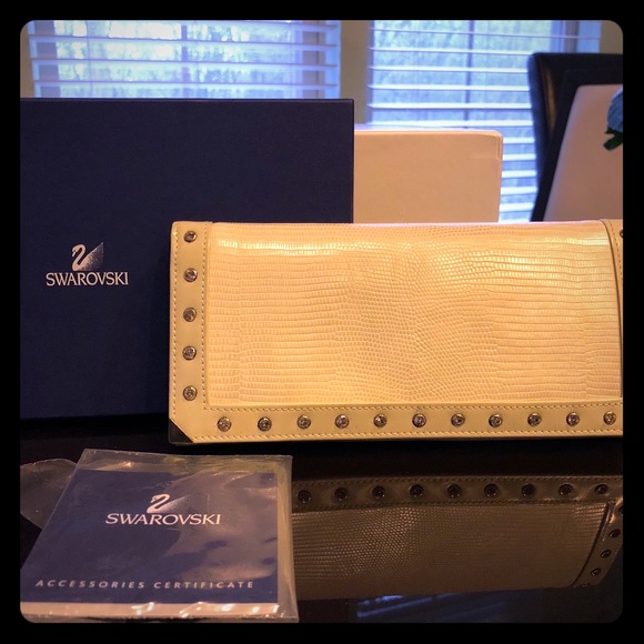 Swarovski | Bags | Swarovski White Crystal Wallet | Poshmark